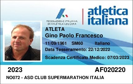 TESSERATI FIDAL COL CLUB SUPER MARATHON ITALIA - Club Super Marathon Italia
