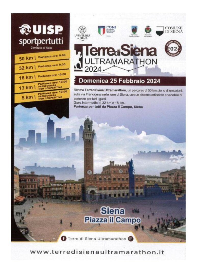 TERRE DI SIENA ULTRAMARATHON, 25 FEBBRAIO 2024 SIENA - Club Super ...